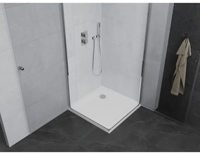 Mexen Pretoria Duo, sprchový kout se 2-křídlými dveřmi 70 (dveře) x 70 (dveře) cm, 6mm čiré sklo, chromový profil + sprchová vanička, 852-070-070-01-02-4010
