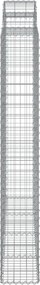 Klenutý gabionový koš 200 x 30 x 200/220 cm pozinkované železo 153490