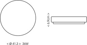 BRILAGI - LED Koup stropní svítidlo ZENNA LED/36W/230V IP44 černá + DO