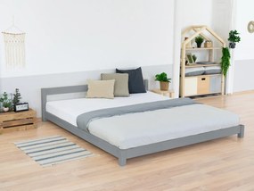 Dřevěná postel COMFY 180x200  SMRK / BOROVICE - Přírodní