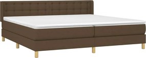 Box spring postel s matrací tmavě hnědá 180x200 cm textil 3130612