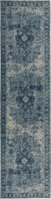 Flair Rugs, Běhoun Manhattan Antique Blue, 60x230, modrá, chodba / předsíň