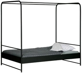 OnaDnes -20% Hoorns Černá kovová jednolůžková postel Alma, 120x200 cm