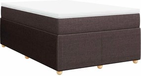 Box spring postel s matrací tmavě hnědá 120x200 cm textil 3285563