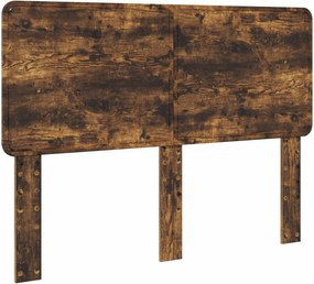 Rám postele s čelo Kouřový dub 140 x 200 cm Kompozitní dřevo 3412778