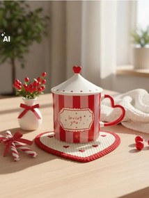 Sinsay - Hrnek s valentýnským motivem - červená