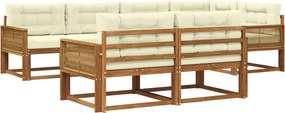 Venkovní pohovková souprava 8 ks Přirozená a Krémová 3382648