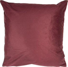 Vínový sametový povlak na polštář s květy I - 45*45 cm