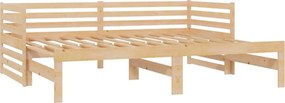 vidaXL Výsuvná denní postel 2 × (90x200 cm) masivní borové dřevo [3083669] Barva: Šedá