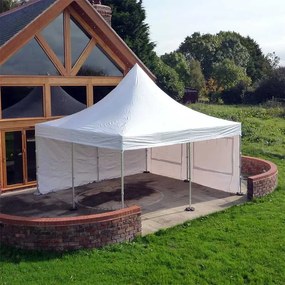 Nůžkový párty stan "PAGODA" RedX® PROFI EXTREME PVC 5x5 m (Nůžkový stan ve tvaru "PAGODA" s PVC opláštěním, v nejbytelnějším provedení z našeho)