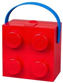 OnaDnes -20% Lego® Červený svačinový box s rukojetí LEGO® Storage 16,5 x 16,5 cm