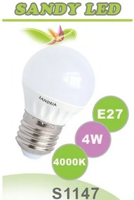 LED žárovka E27 SANDRIA S1147 SANDY LED E27 B45 4W SMD 4000K