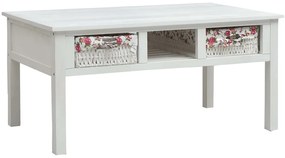 Konferenční stolek bílý 99,5 x 60 x 48 cm dřevo - Default Title