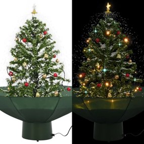 Sněžící vánoční stromeček s deštníkovým stojanem zelený 75 cm,  284331 HangarStore.cz