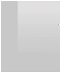 Skříňka pod umyvadlo bílá vysoký lesk 60x38,5x46 cm dřevotříska - Default Title
