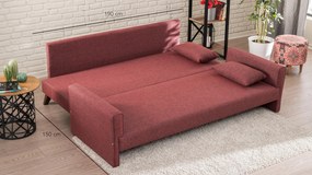 Hanah Home Rozkládací pohovka BELLA bordó 208 cm 825BLC1517