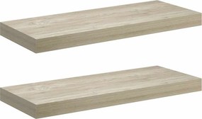Plovoucí nástěnné police 2 ks dub 60 x 23,5 x 3,8 cm MDF 323875