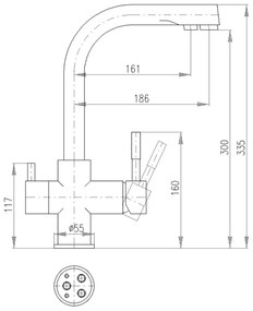 Slezák - RAV Dřezová baterie SEINA - SE918.x, Chrom Připojovací hadičky - závit: 3/8"