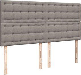 Box spring postel s matrací taupe 200x200 cm textil 3292913