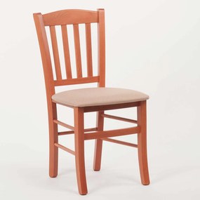 Stima Židle VENETA s čalouněným sedákem Odstín: Třešeň, Látky: LUX cappuccino 24