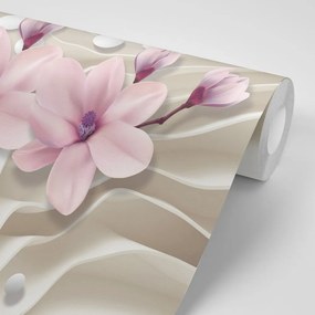 Samolepící tapeta magnolie na abstraktním pozadí