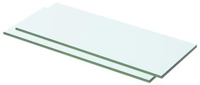 Policové desky 2 ks sklo čiré 50 x 15 cm 3051558