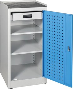 KOVOS Dílenská skříň na nářadí NAR 01B [modrá, ocelové plné, standardní cylindrický (2 klíče)]