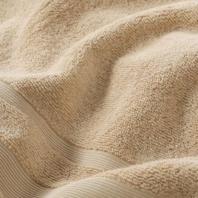 Goldea hebký ručník z organické bavlny - béžový 90 x 180 cm