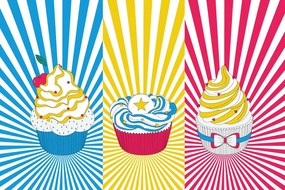 Tapeta pop art cupcakes