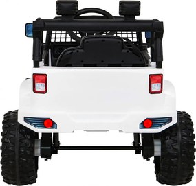 Ramiz Autíčko Jeep Dark Night na baterie pro děti bílé + pomalý start + EVA kola + LED audio