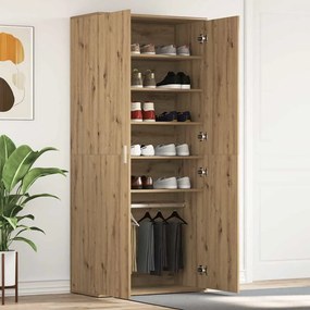 Skříň na obuv 80 x 39 x 178 cm Kompozitní dřevo Artisanový dub 3333874