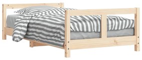 Dětská postel 80 x 160 cm masivní borové dřevo - Default Title