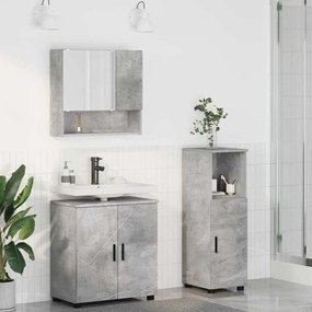 Sada koupelnového nábytku 3 ks Betonově šedá 61 x 35 x 64 cm 3392946
