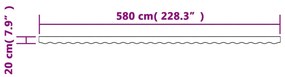 vidaXL Náhradní volán k markýze pruhy 6 m [367797] Barva: žlutá a šedá