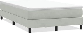 Postel Box Spring bez matrace světle šedá 120x220 cm samet 3315867