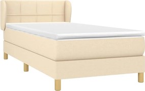 Box spring postel s matrací krémová 100 x 200 cm textil 3126786