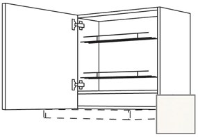 Kuchyňská skříňka horní Naturel Erika24 pro digestoř 60x57,6x35 cm bílá lesk 450.WDAF657LN