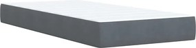 Box spring postel s matrací tmavě šedá 90x200 cm samet 3287639