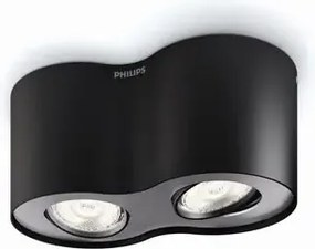 Philips Phase 2x4.5W černá / LED bodové svítidlo / 1000lm / 2700K / IP