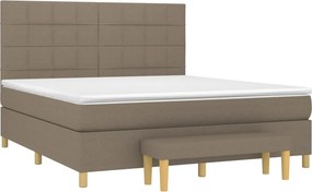 Box spring postel s matrací taupe 160x200 cm textil 3137169
