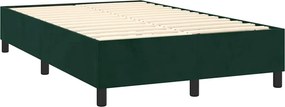 Box spring postel s matrací tmavě zelená 120x190 cm samet 3269986