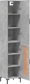 Skříň highboard betonově šedá 34,5x34x180 cm kompozitní dřevo 3199109