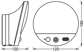 Ledvance- LED Nástěnné svítidlo se senzorem a kamerou SMART+ 15W/230V Wi-Fi IP44
