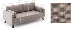 Hanah Home Pohovka AVRIL tyrkysová 178 cm 825BLC1508