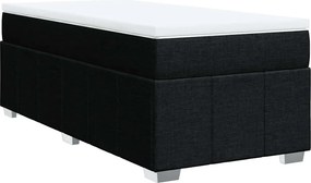Box spring postel s matrací černá 100 x 200 cm textil 3285451