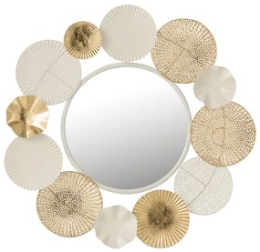 Kulaté kovové nástěnné zrcadlo Circles - Ø 67*4cm