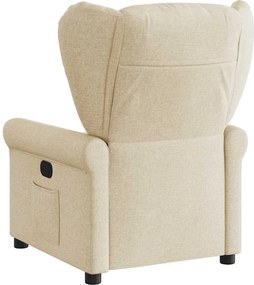 Elektrické polohovací křeslo krémové textil 3303362
