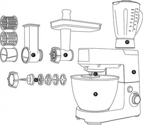 Kuchyňský robot G21 Promesso Iron Grey [6008150]