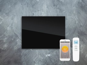 Skleněný Infrapanel GLASS 450W Černý | Výhřevnost 8 m2 | 80x60 cm | WiFi termostat