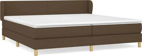 Box spring postel s matrací tmavě hnědá 200x200 cm textil 3126672